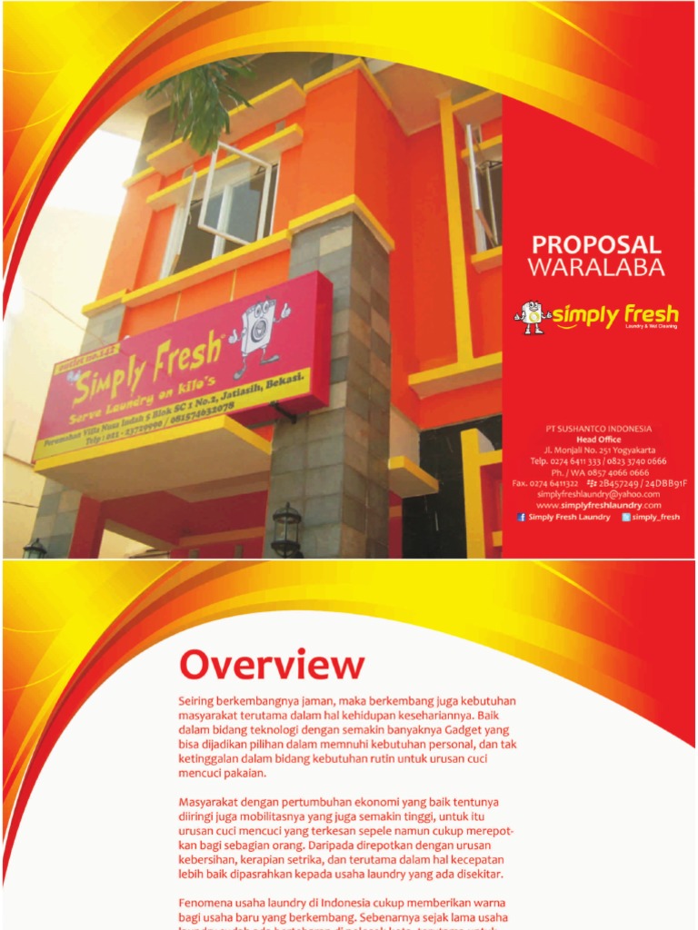 Proposal Simply Fresh Laundry 2016 PDF | PDF