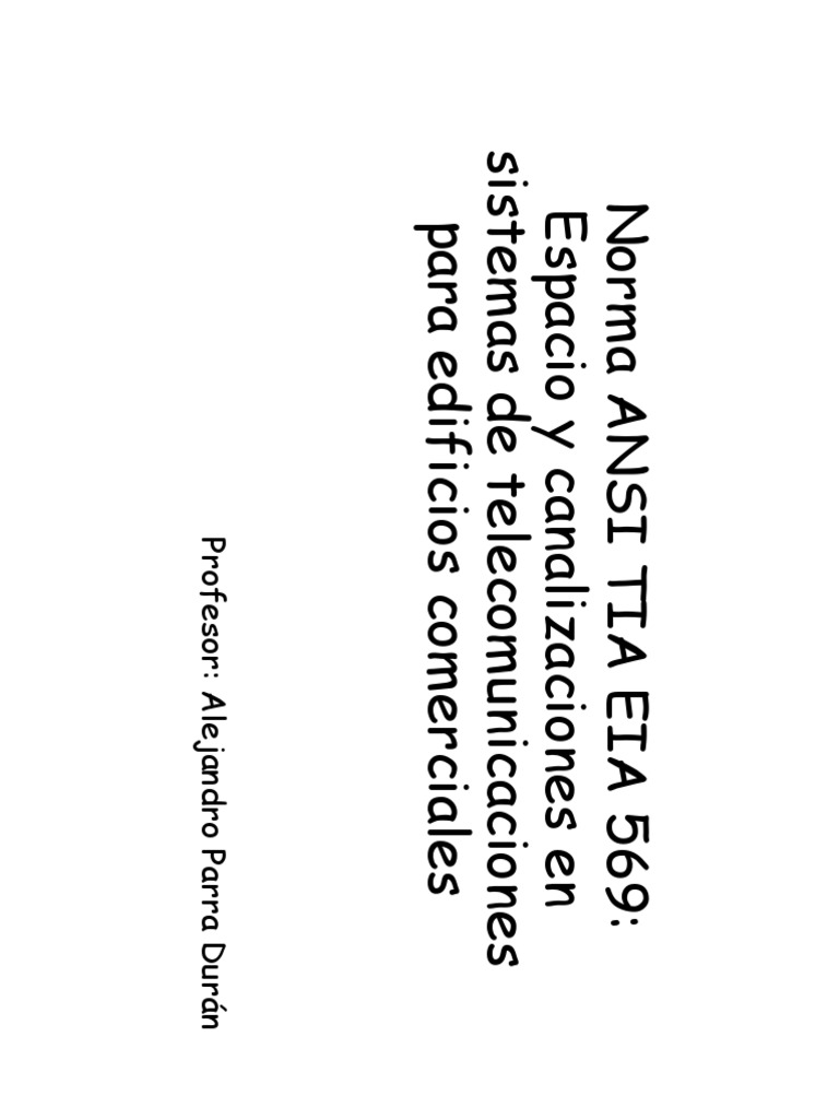 Norma ANSI TIA EIA 569: Espacios y Canalizaciones | PDF | Tecnología de información y ...