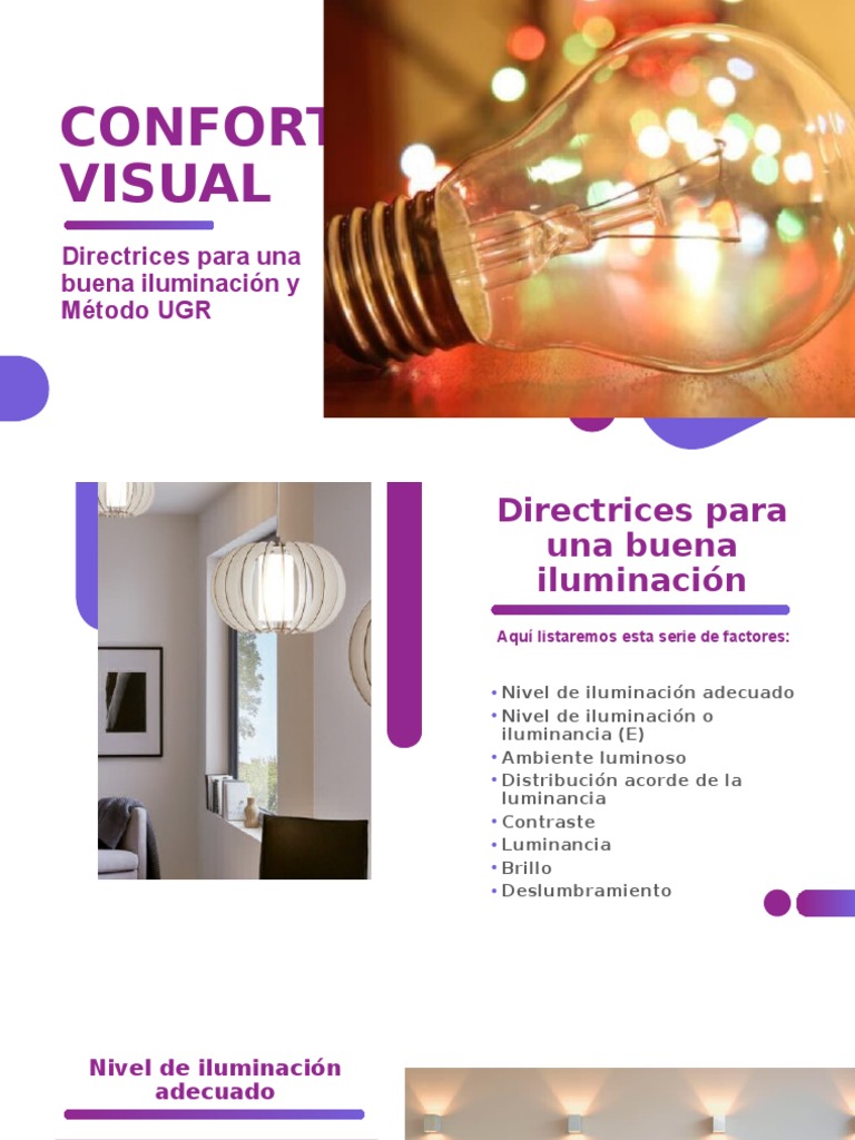 CONFORT VISUAL Directrices y Método Ugr | PDF | Encendiendo ...