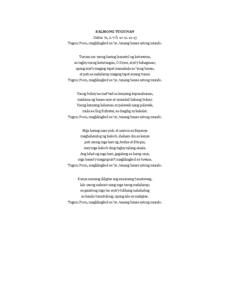 Salmong Tugunan | PDF