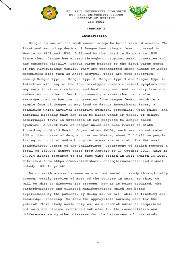 Case Study On Dengue Fever | PDF | Blood Type | Blood