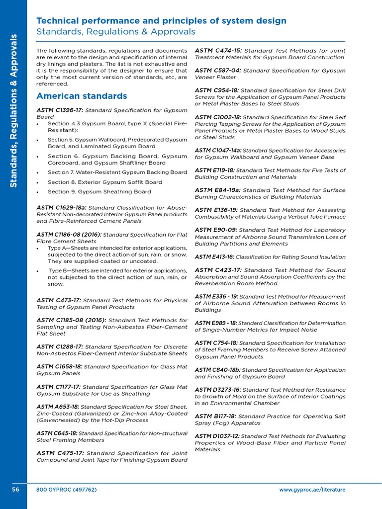 Drywall Standards and Specifications | PDF | Drywall | Wall