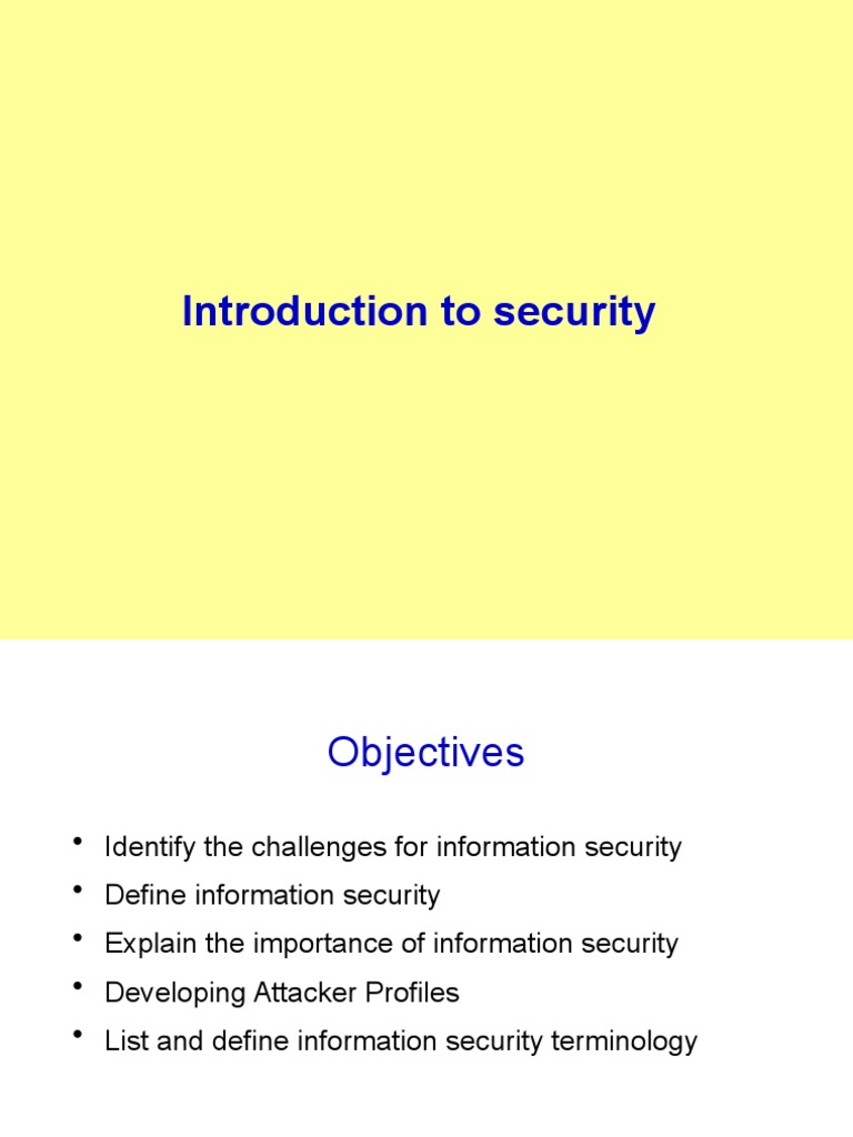 01 - Introduction To Information Security | PDF | Information Security ...