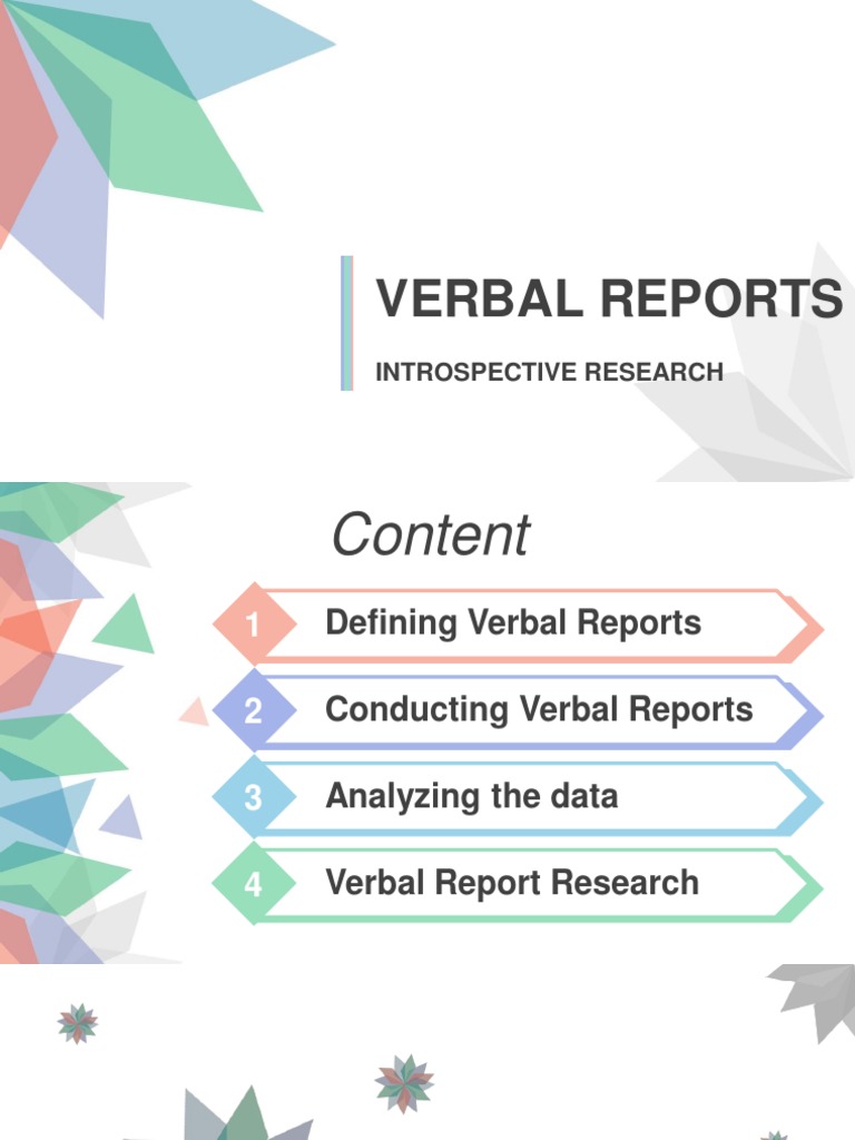 Verbal Reports-Introspective Research PDF | PDF | Reading Comprehension ...