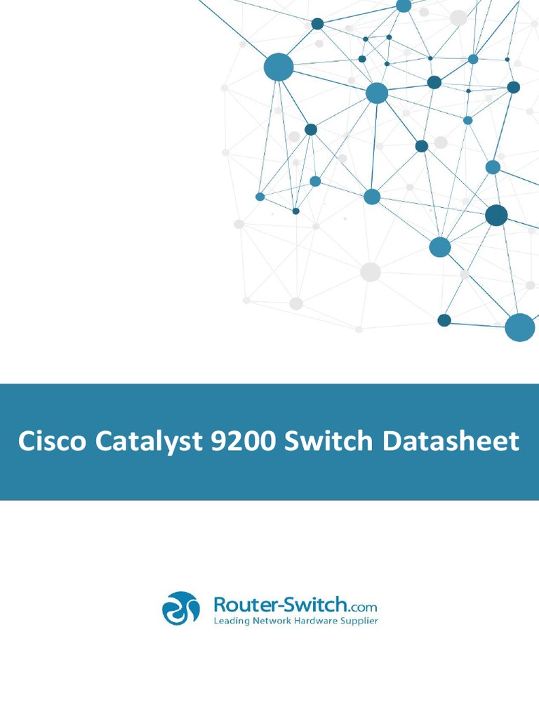 Cisco Catalyst 9200 Switch Datasheet | PDF | Networks | Network ...