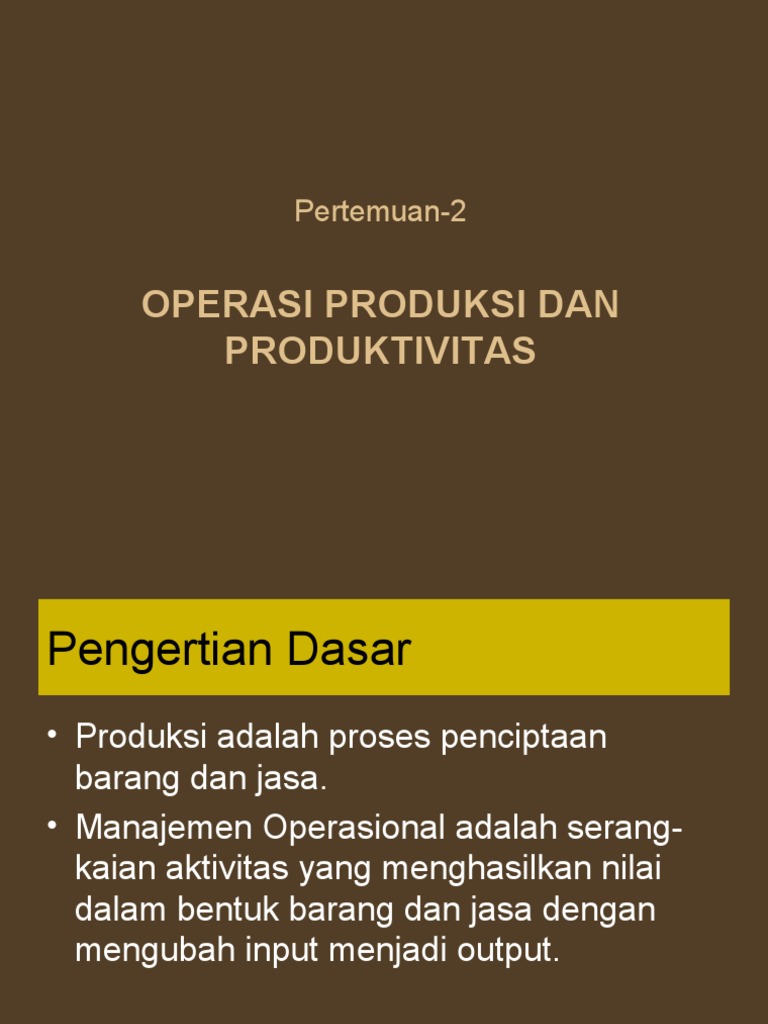 Operasional Produksi dan Rancangan Produk | PDF | Komputer