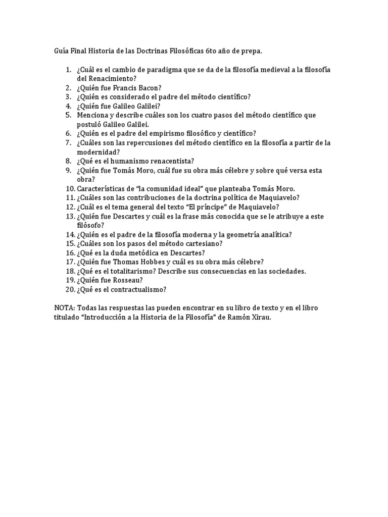 Historia de las Doctrinas Filosóficas | PDF