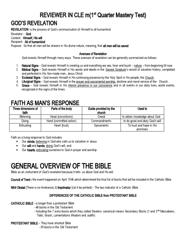 Reviewer in Cle | PDF | Old Testament | Bible