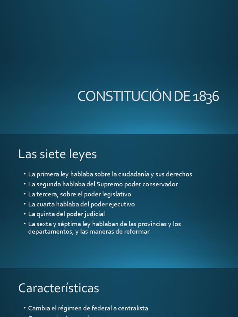 Constitución de 1836 | PDF