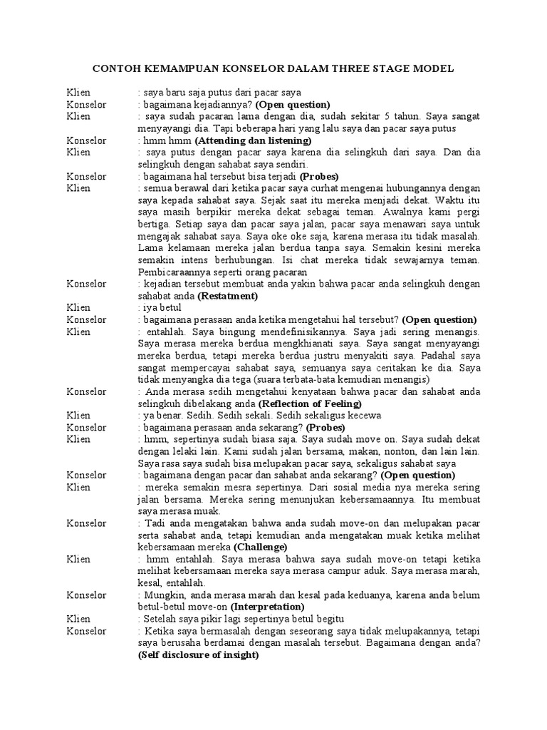 Contoh Three Stage Model | PDF | Seni & Disiplin Bahasa