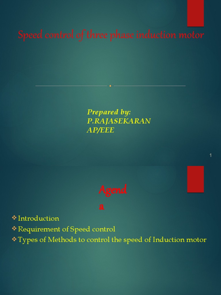Speed Control Methods for Induction Motors | PDF | Electric Motor ...