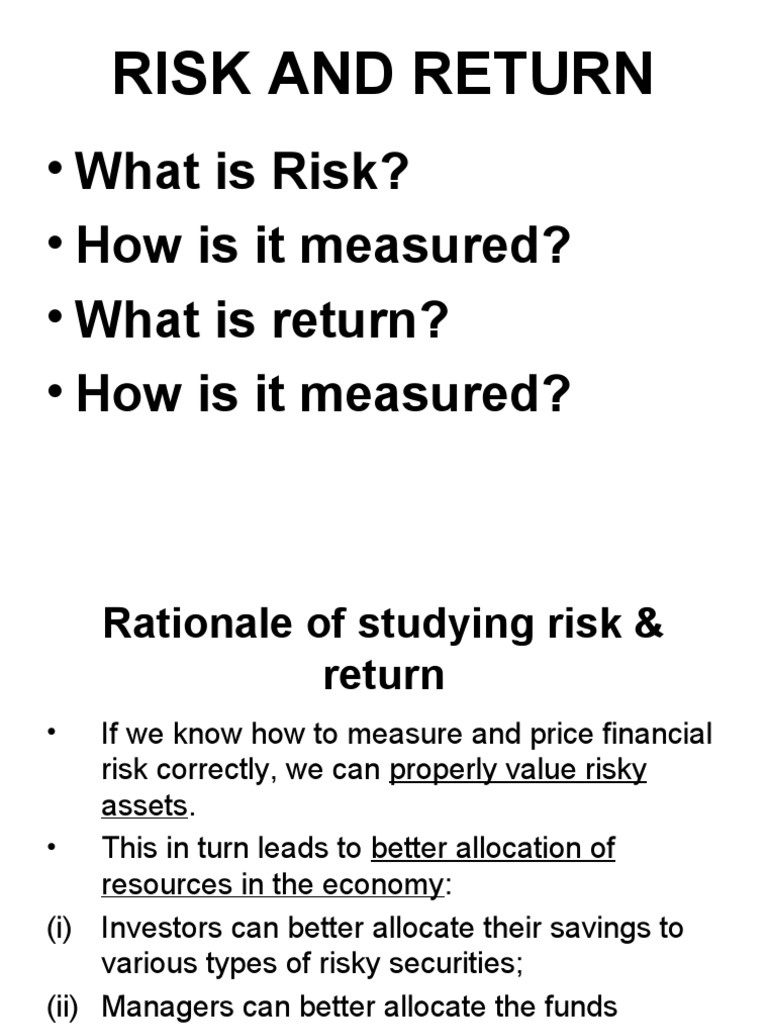 Chapter 6 - Risk and Return | PDF | Investing | Interest