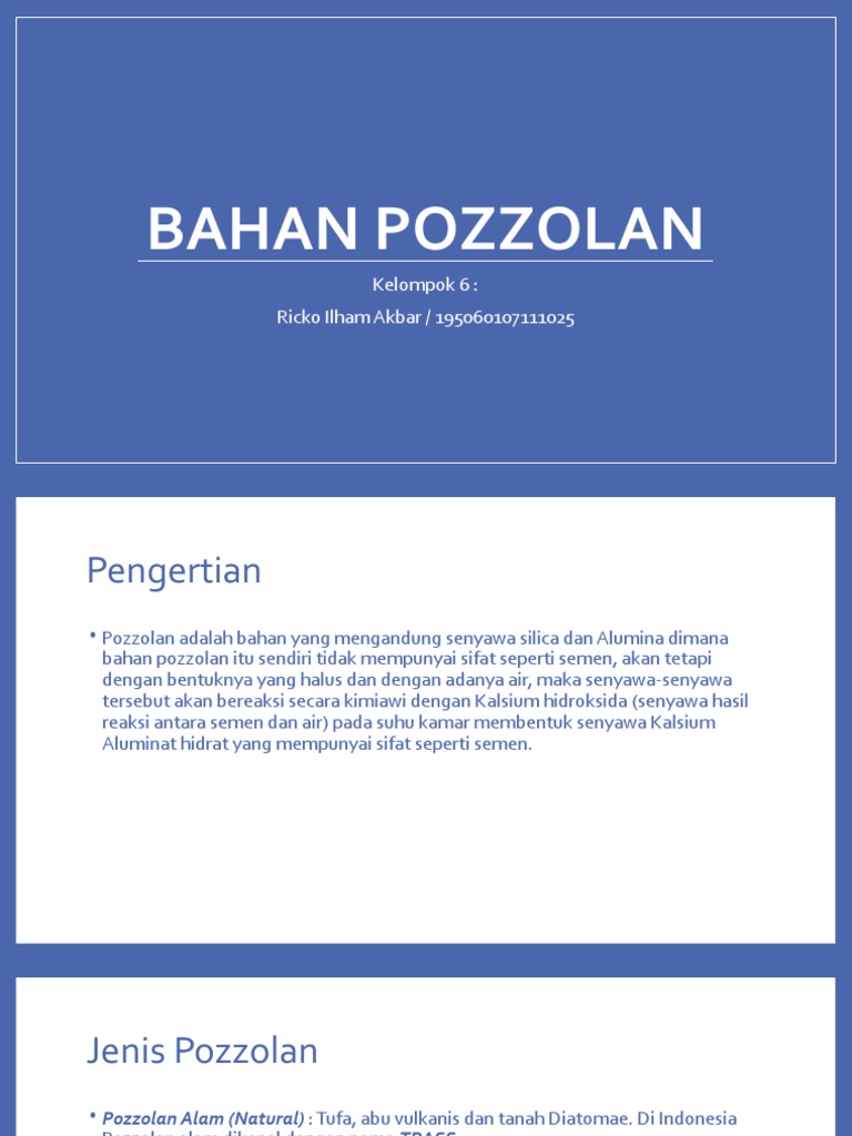 Sifat dan Jenis Bahan Pozzolan | PDF | Sains & Matematika | Teknologi ...