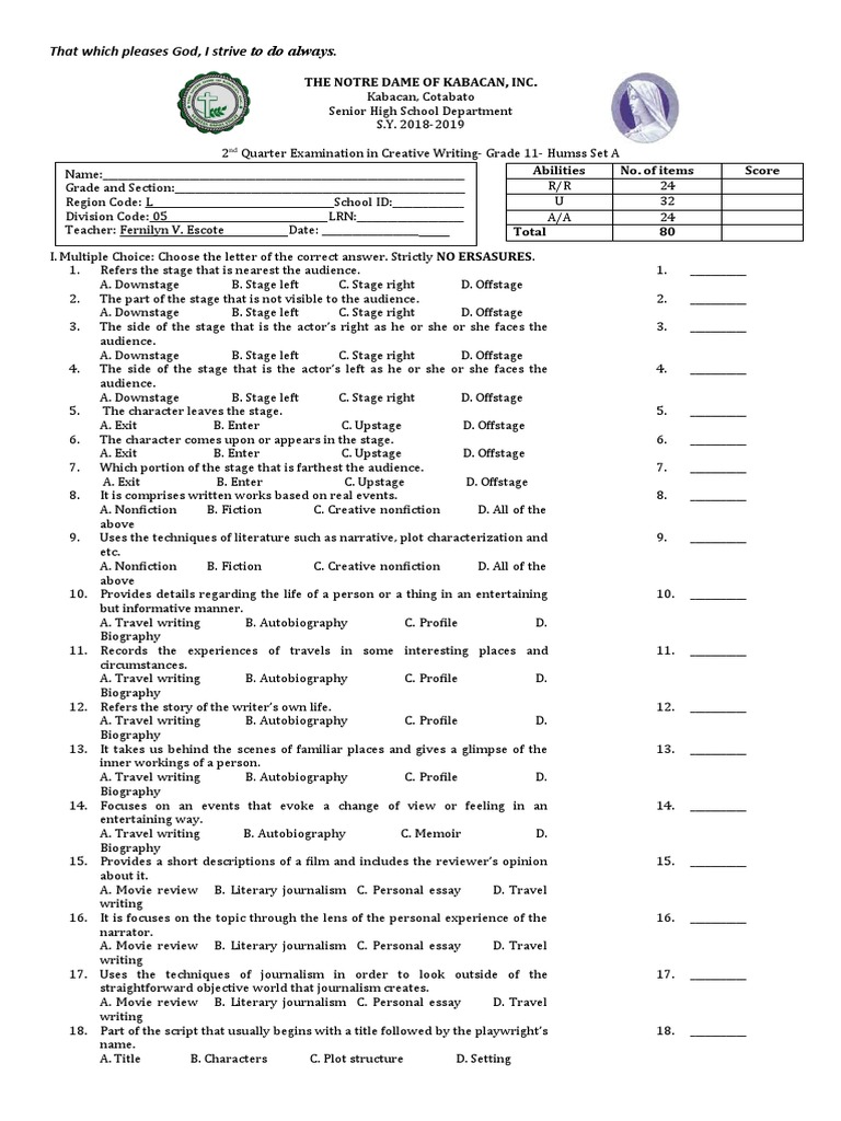 Creative Writing Test Draft | PDF | Creative Nonfiction | Poetry
