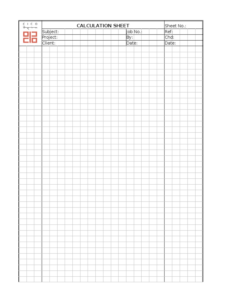 Engineering Calculation Paper Template Paper Template,, 51% OFF