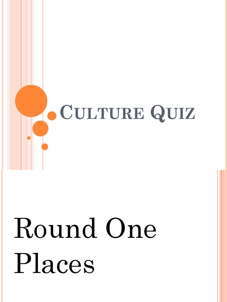The Culture Quiz Questions | PDF