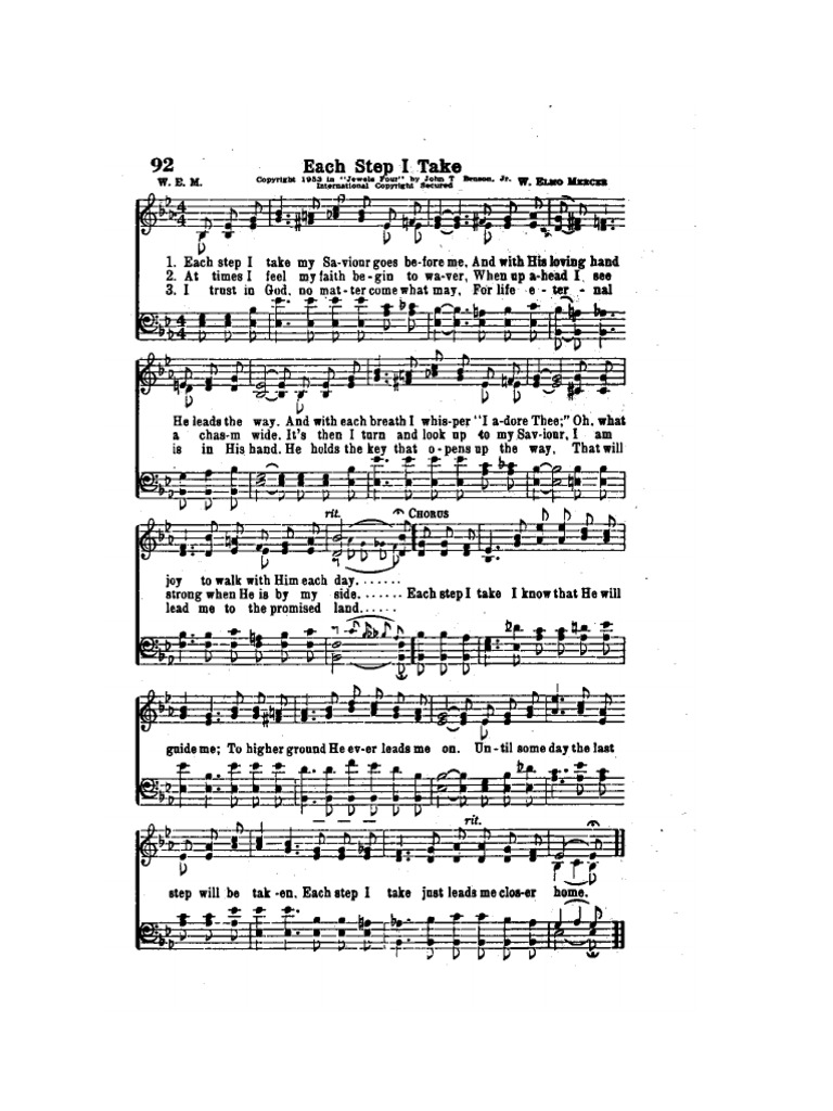 Each Step I Take - Hymn | PDF