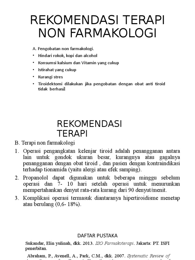 Rekomendasi Terapi Non Farmakologi | PDF