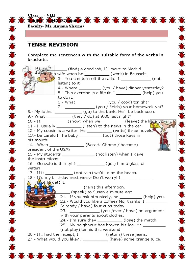 Class 8 Tenses | PDF