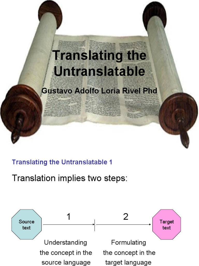 Translating The Untranslatable (Presentation) by Gustavo Adolfo Loria Rivel PhD. | PDF | Bible ...