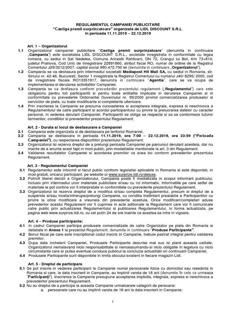 Regulament Deluxe PDF | PDF
