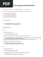 Cisco Commands Cheat Sheet PDF | PDF | Ip Address | Router (Computing)