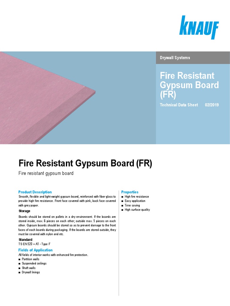 Away Fire - Resistant - Gypsum - Board-FR-2019 PDF | PDF | Drywall ...