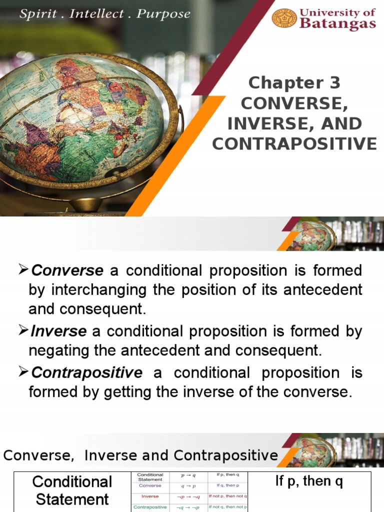 Converse Inverse and Contrapositive | PDF
