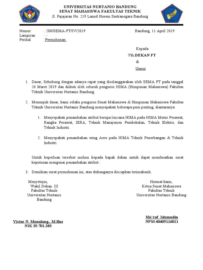 Surat Permohonan Skep | PDF