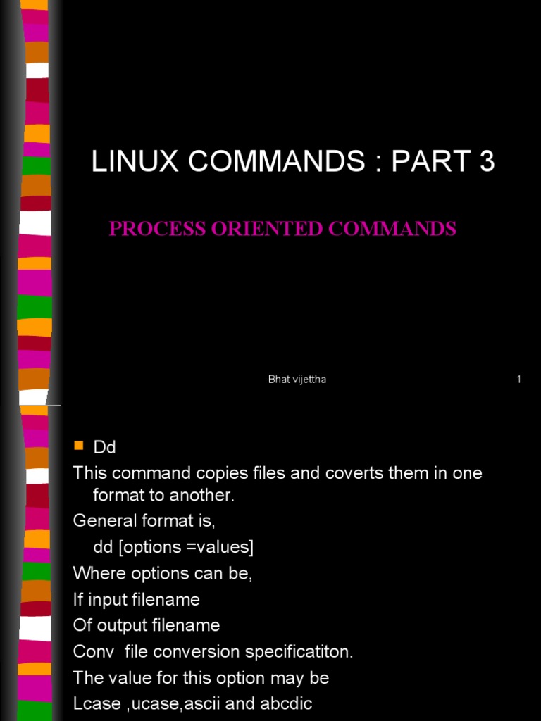 Process Oriented Commands Pdf Computer File Operating System Technology