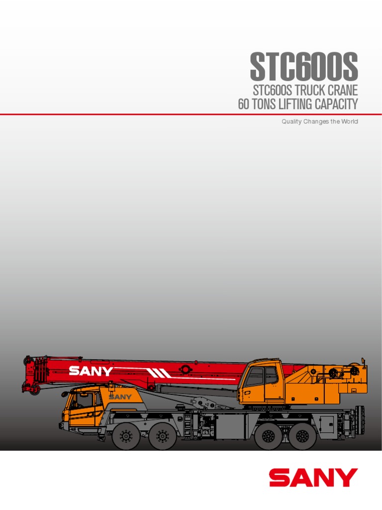 Sany 60t Crane Loading Chart | PDF | Crane (Machine) | Truck