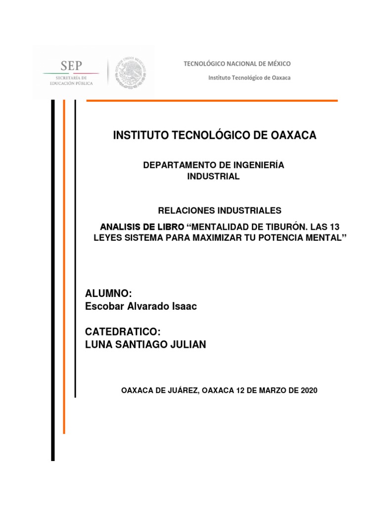 Mentalidad de Tiburon. Isaac Escobar | PDF | Mente | Felicidad
