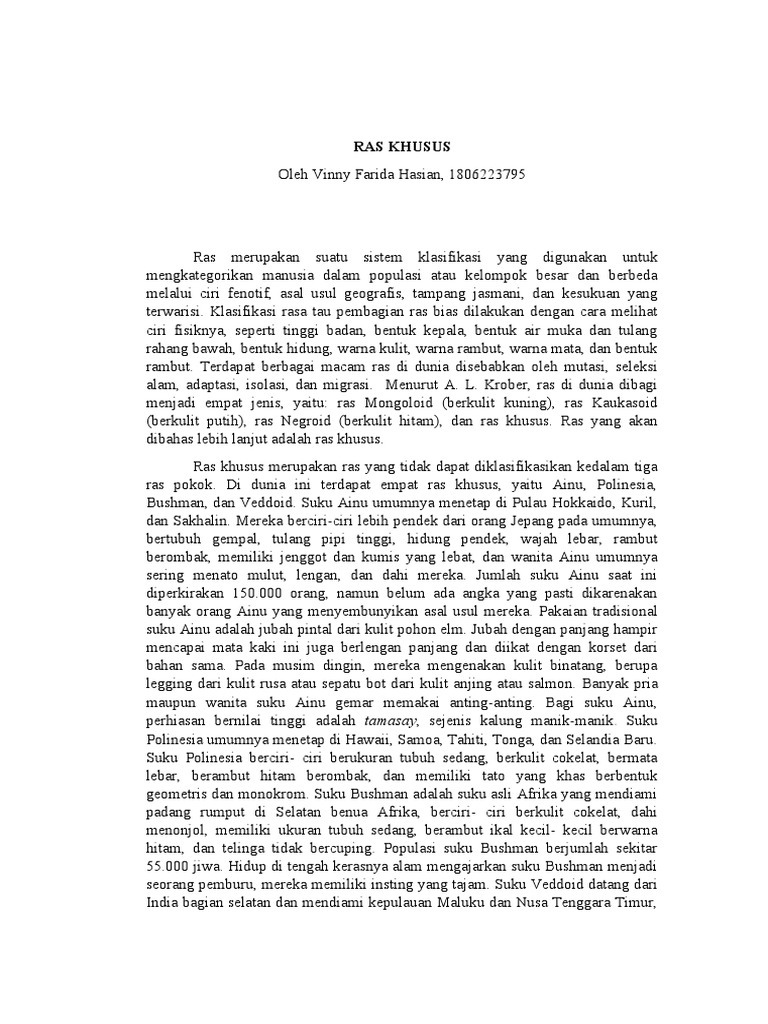 MPKT A Ras Khusus | PDF | Ilmu Sosial