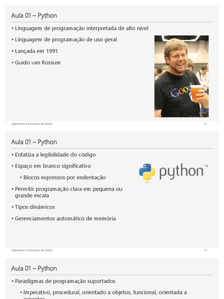 Aula 01 - Aulas Algoritmos e Estruturas de Dados - Python - v16 PDF ...