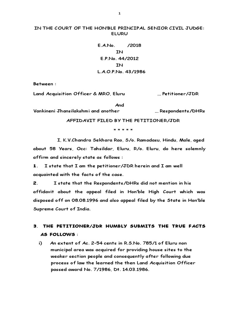 Stay Petition Model | PDF | Supreme Court Of India | Government Information