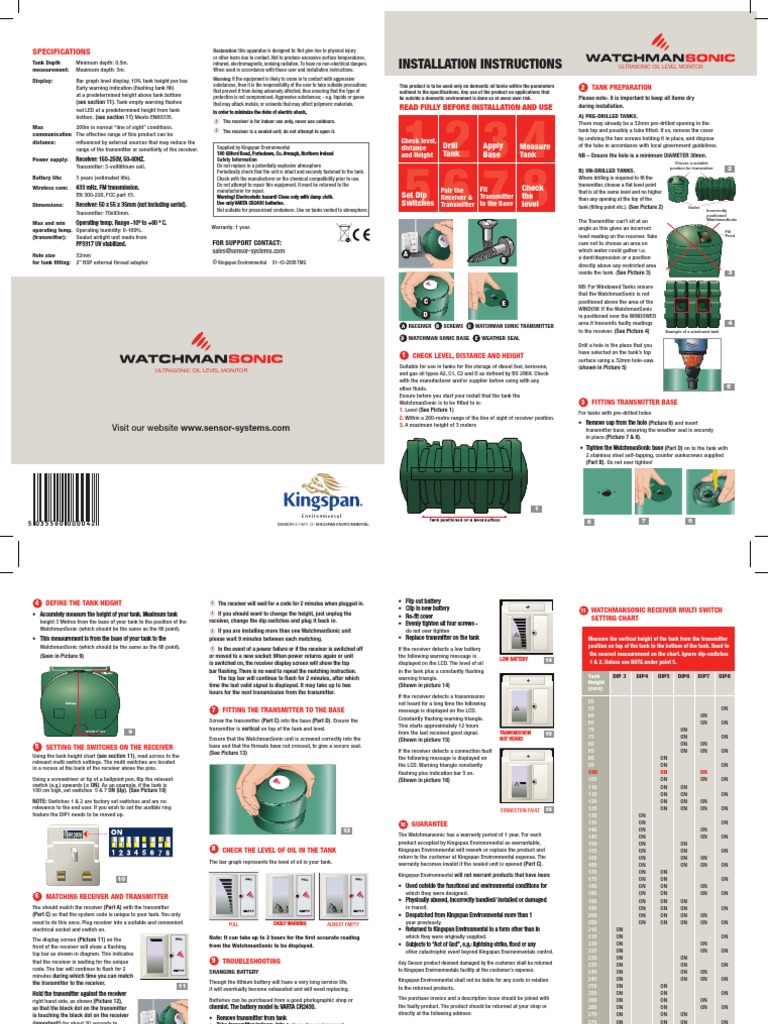 Watchman Oil Tank Monitor Flashing C Low Prices | www.oceanproperty.co.th