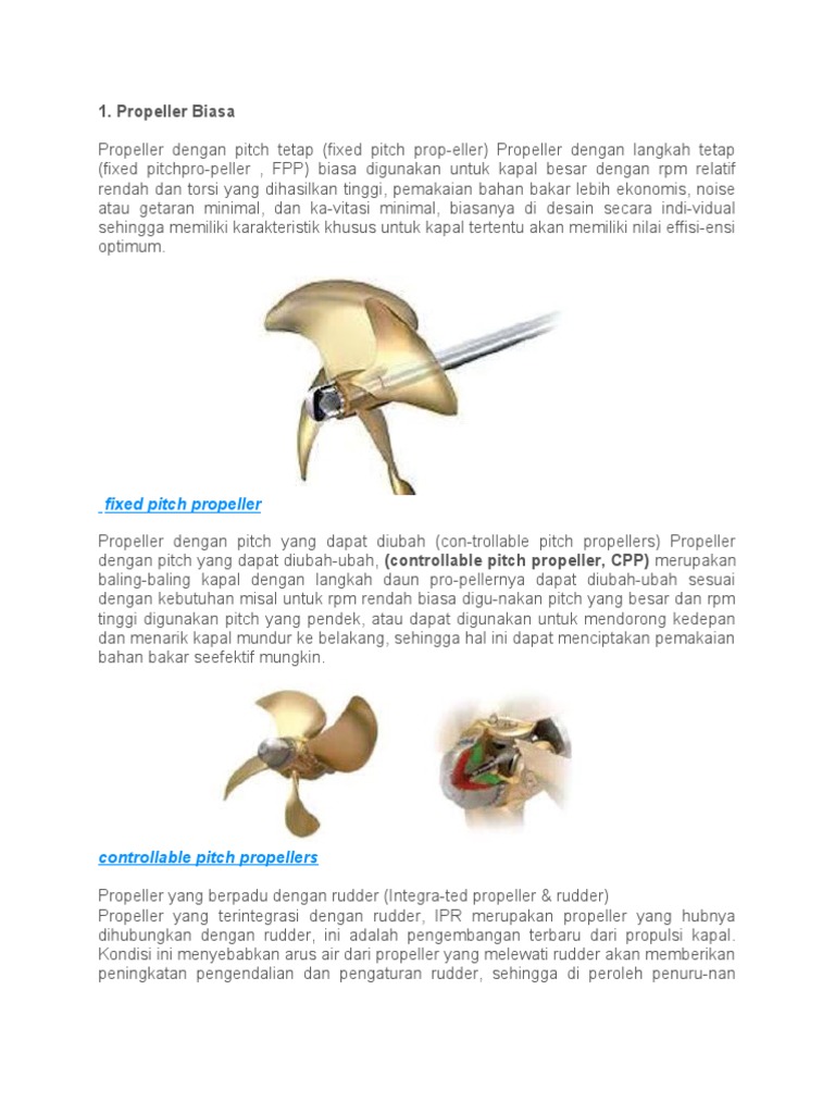 Jenis Propeller dan Jangkar Kapal | PDF | Griya & Taman