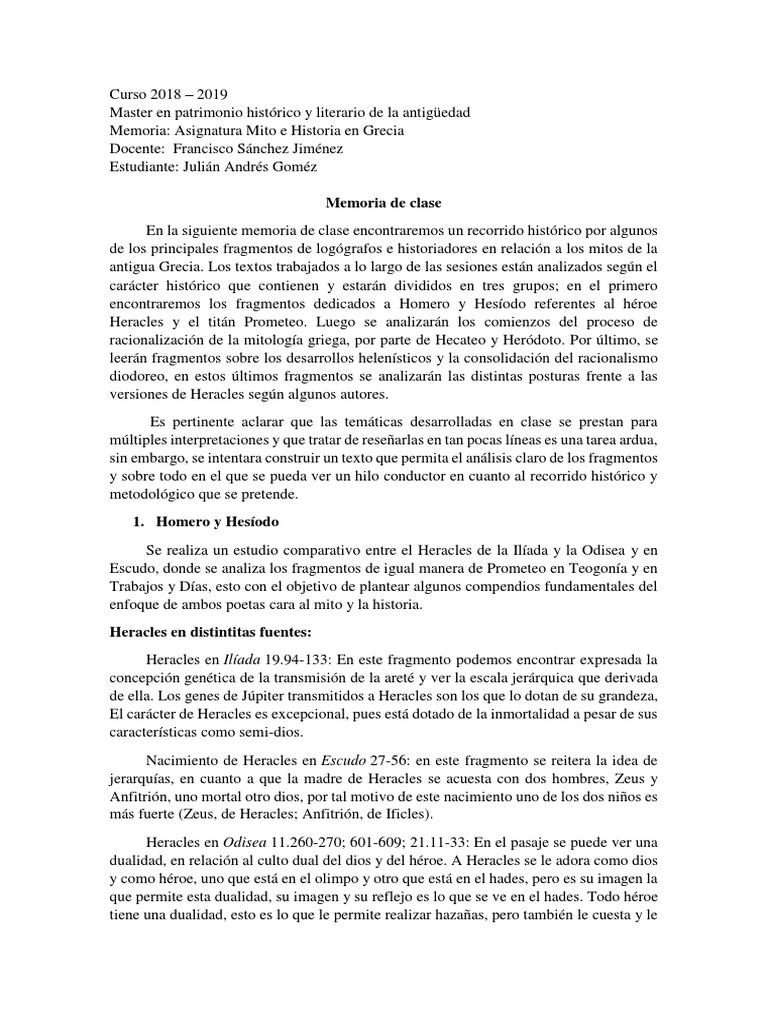 Memoria Mito e Historia PDF | PDF | Herodoto | Mitología griega