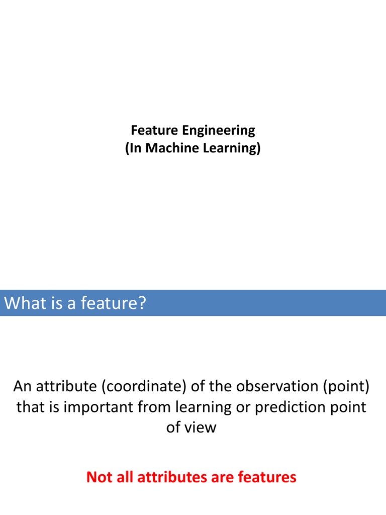 Feature Engineering PDF | Download Free PDF | Machine Learning ...