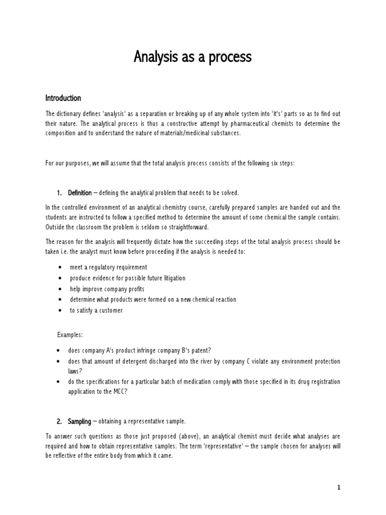 A Comprehensive Overview of the Pharmaceutical Analytical Process from ...