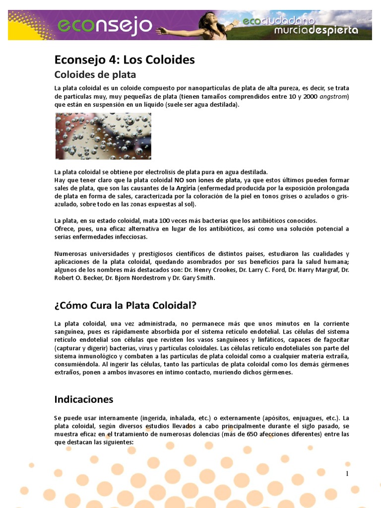 Econsejo 4 Los Coloides | PDF | Coloide | Cobre