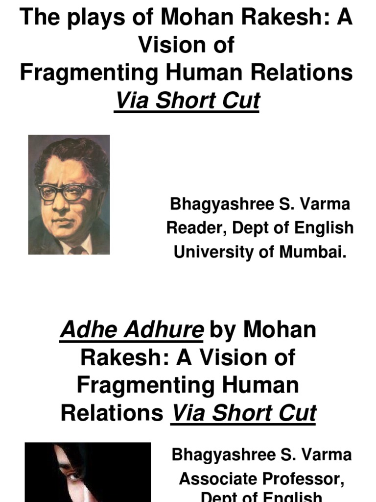 The Plays of Mohan Rakesh A Vision of FR | PDF