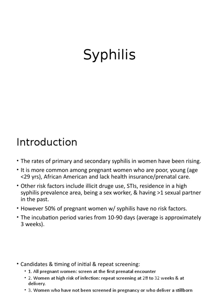 Syphilis in Pregnancy | PDF | Fetus | Medical Specialties