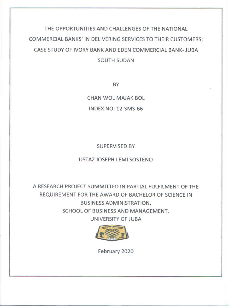 Opportunities and Challenges of National Commercial Banks in Delivering ...