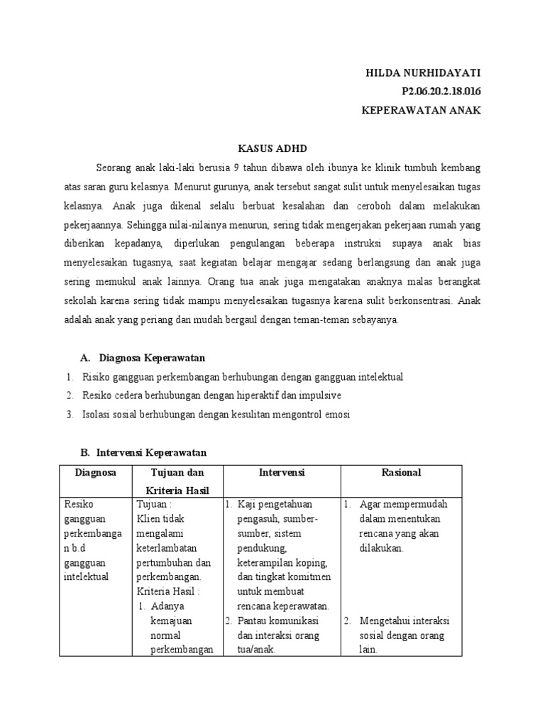 DX & Intervensi ADHD | PDF