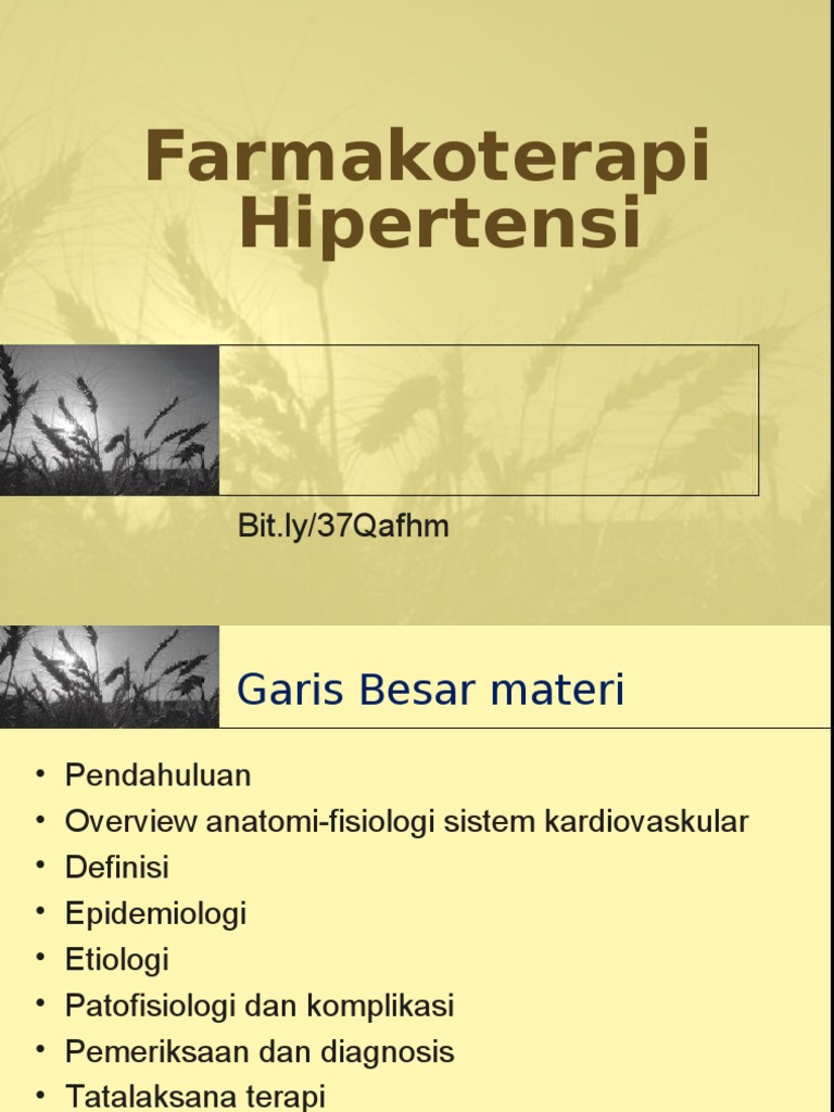 Farmakoterapi Hipertensi | PDF | Pengembangan Diri | Kesehatan Holistik