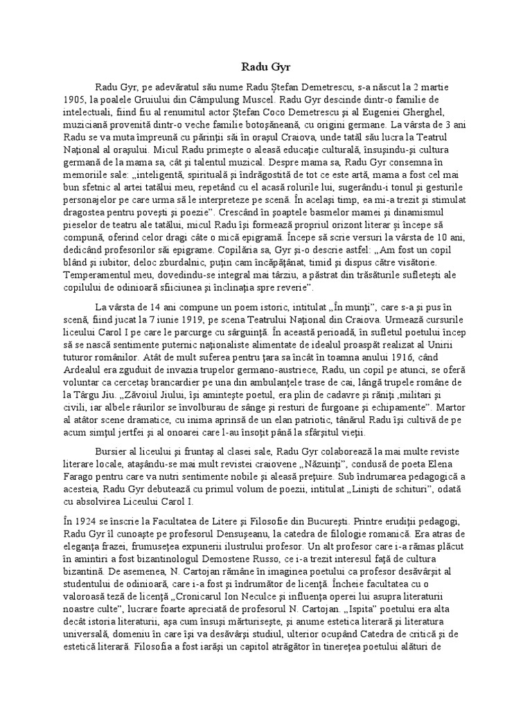 Radu Gyr | PDF