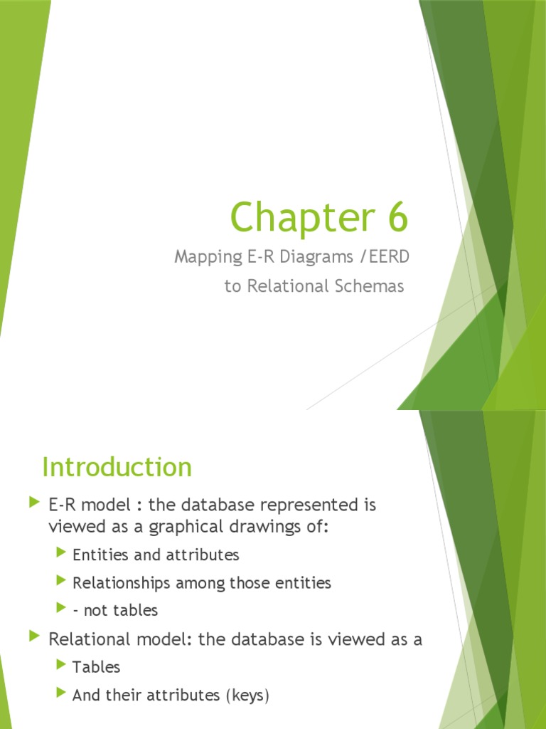E-R Diagram to Relational Schema Mapping | PDF | Relational Database ...