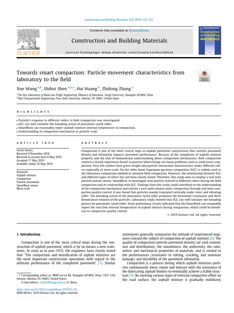 5 Towards Smart Compaction Particle Movement Characteristics PDF | PDF ...