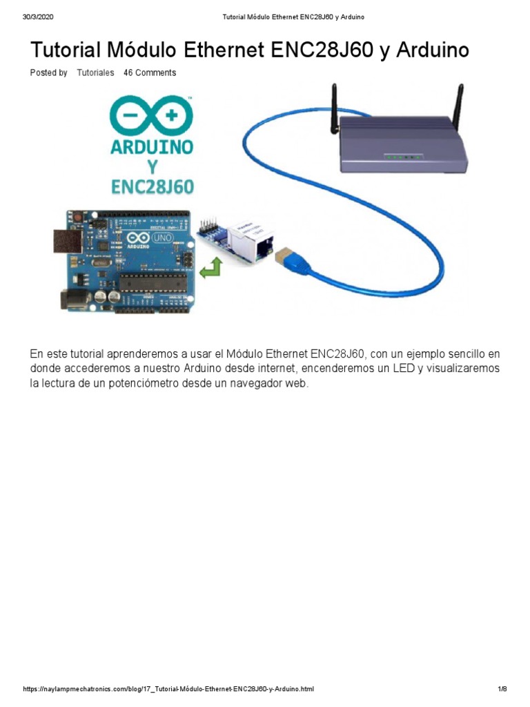 Controla Arduino con ENC28J60 y LED | PDF | Arduino | Informática